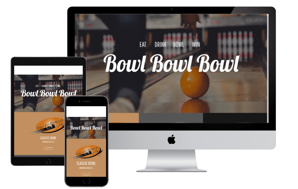 Bowling Website | Bracha Designs