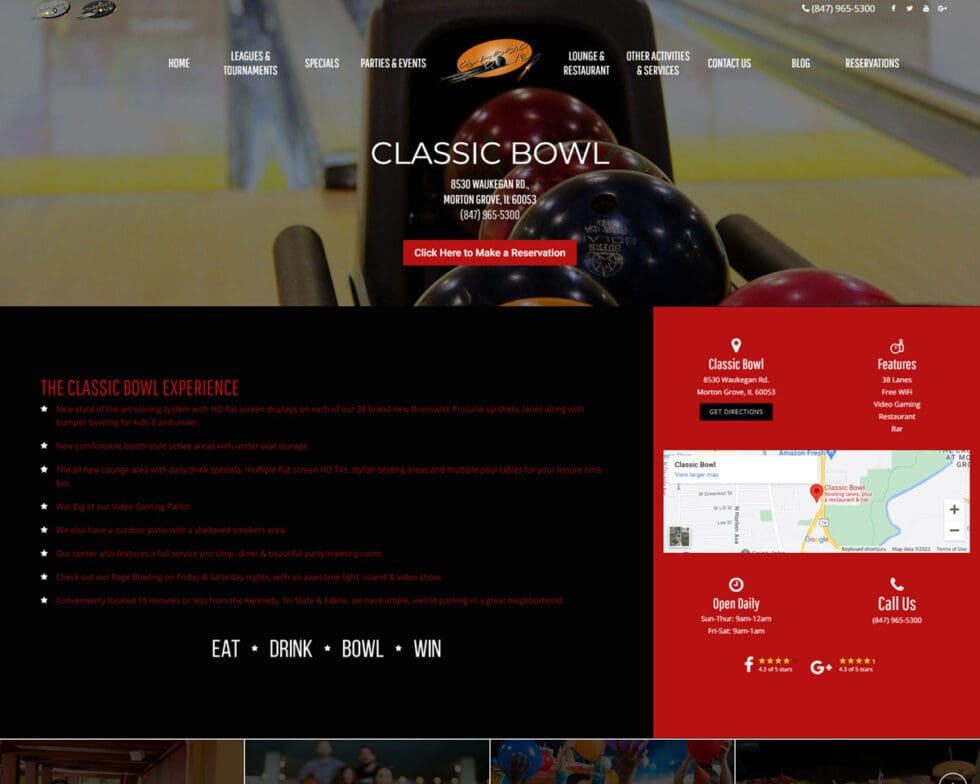 Bowling Website | Bracha Designs