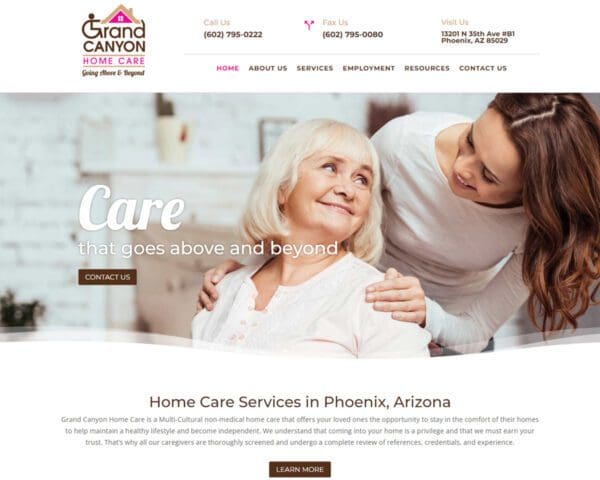 Home Care Website | Bracha Designs
