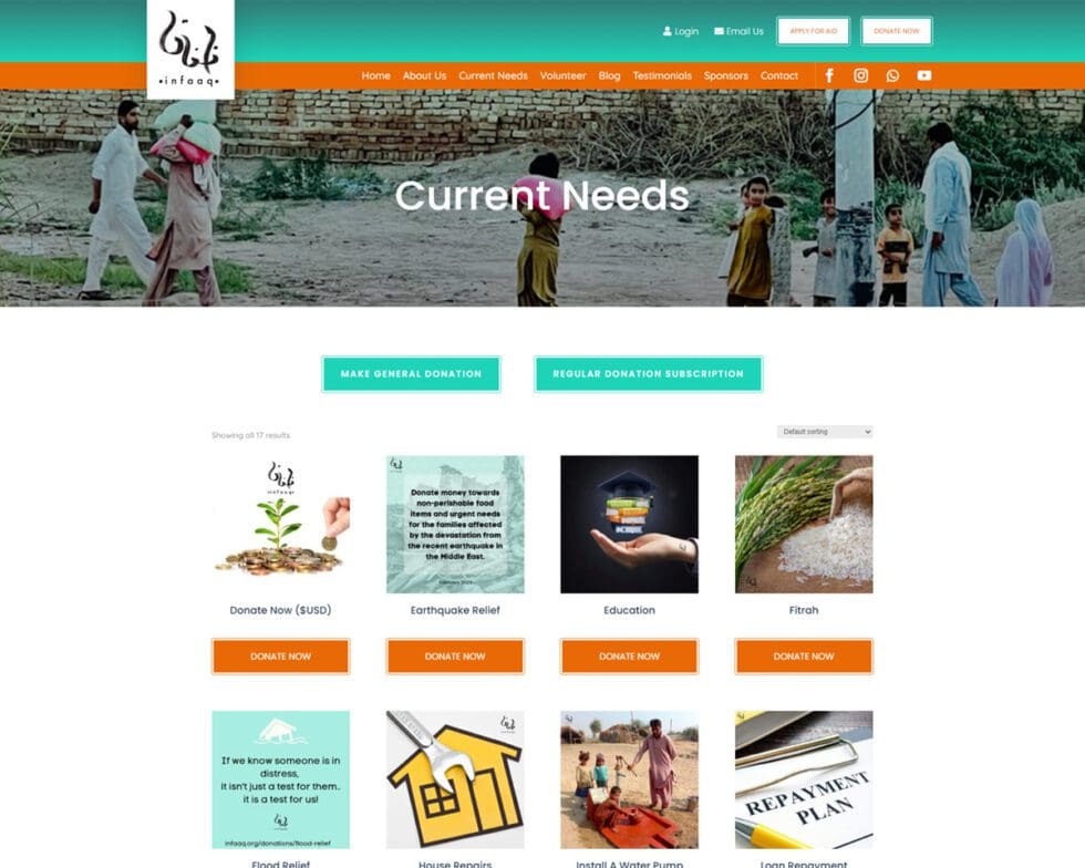 Poverty Relief Website | Bracha Designs