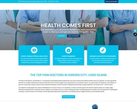 Spine & Joint Rehab Website | Bracha Designs
