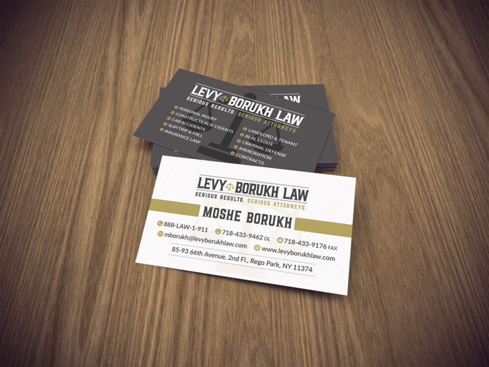 Lawyer Business Card Design | Bracha Designs
