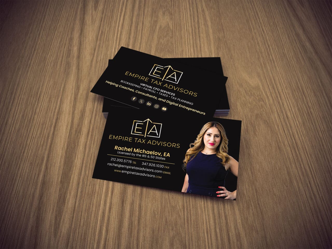 Tax Accountant Business Card Design | Bracha Designs